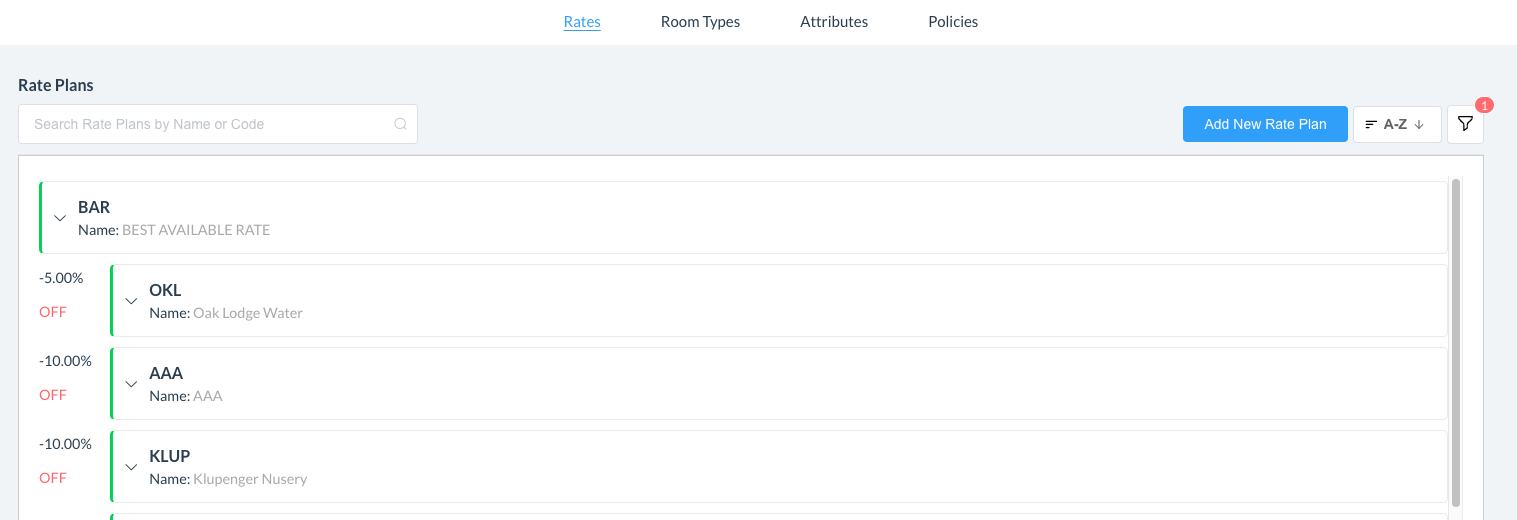 Rate Plans - Add, Activate, Edit